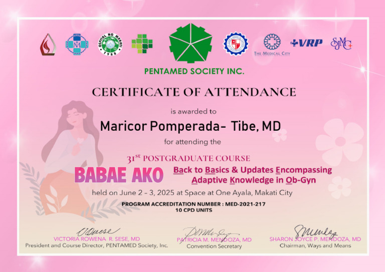 PENTAMED Certificate | PDF