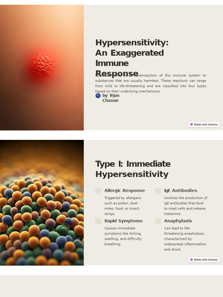 Hypersensitivity | PDF | Immune System | Allergy