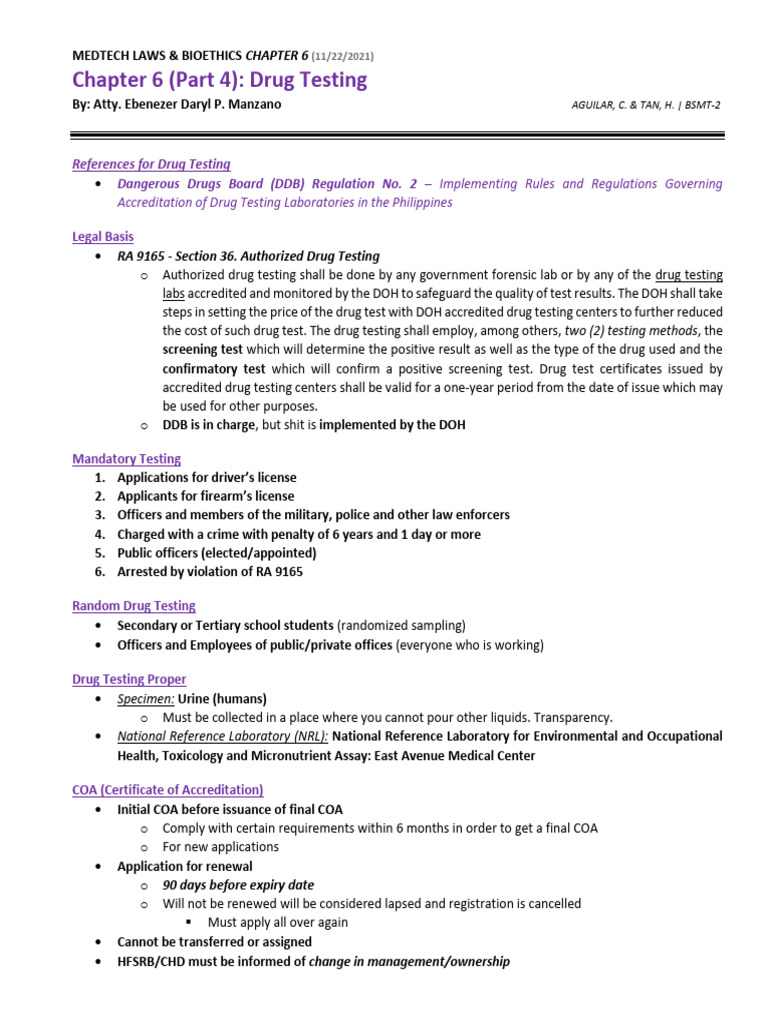 Chapter 6 Part 4 Drug Testing | PDF | Drug Test | Chemist
