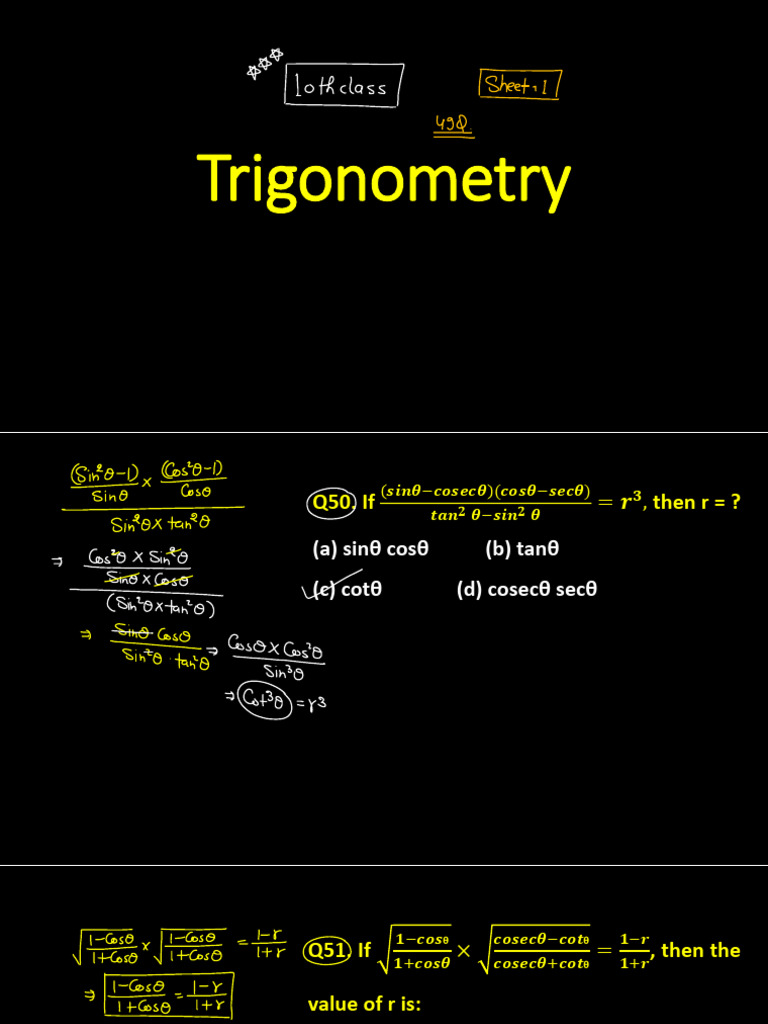 113) Trigonometry - 10th Class | PDF | Trigonometry | Euclid