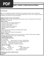 Class 10 Geography Water Resources Notes | PDF