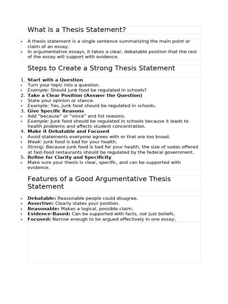 What Is A Thesis Statement | PDF | Fallacy | Argument