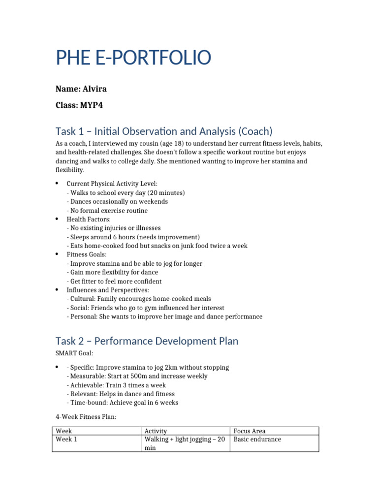 PHE e Portfolio | PDF