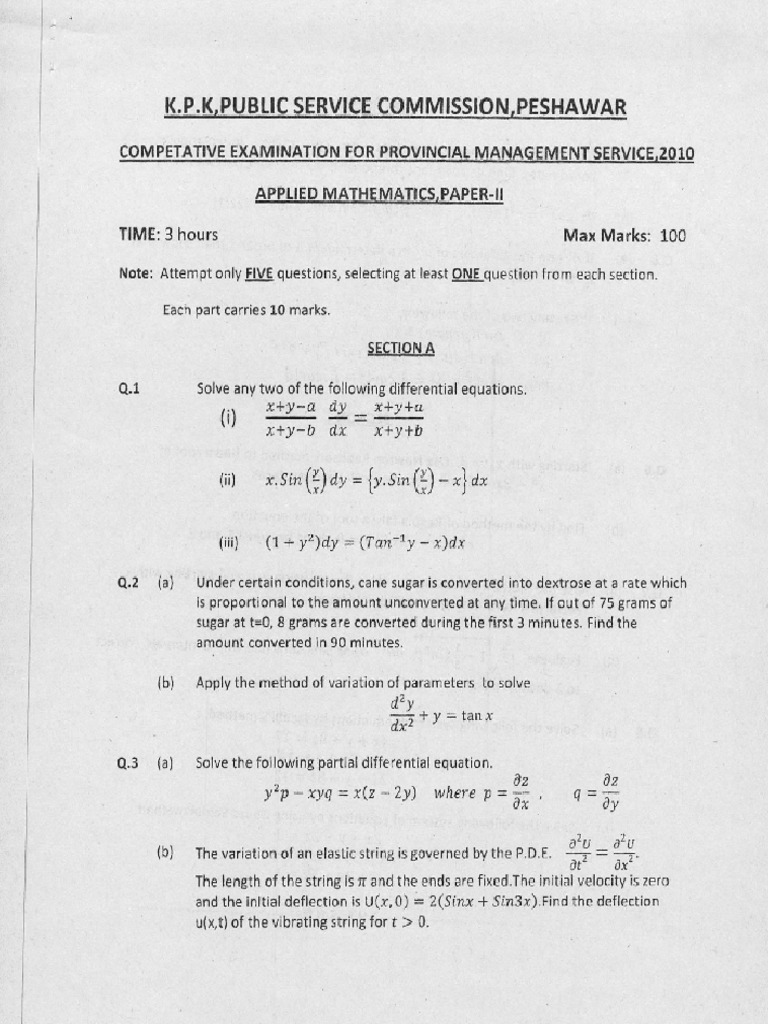 Applied Mathematics Paper Ii Pdf