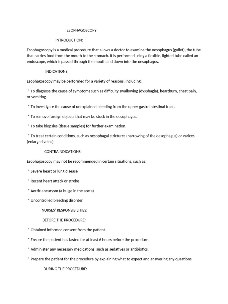 Esophagoscopy Group Presentation | PDF