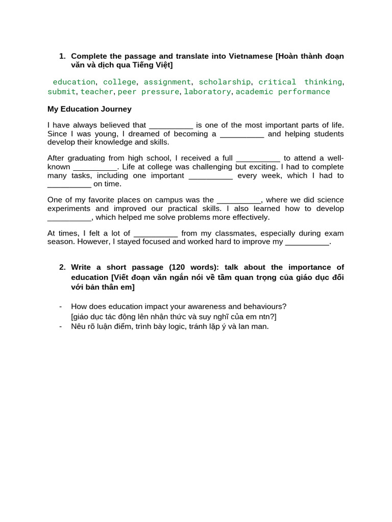Education Journey and Its Importance | PDF