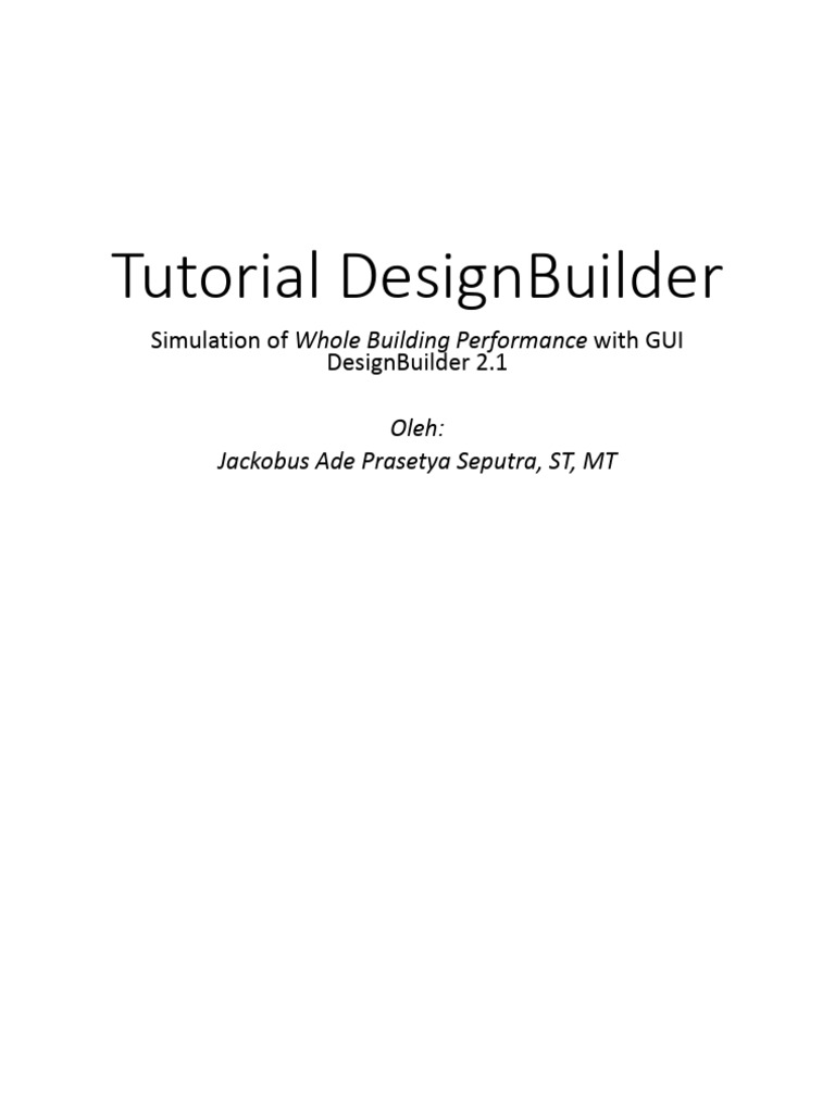 tutorial-designbuilder 5а | PDF | Simulation