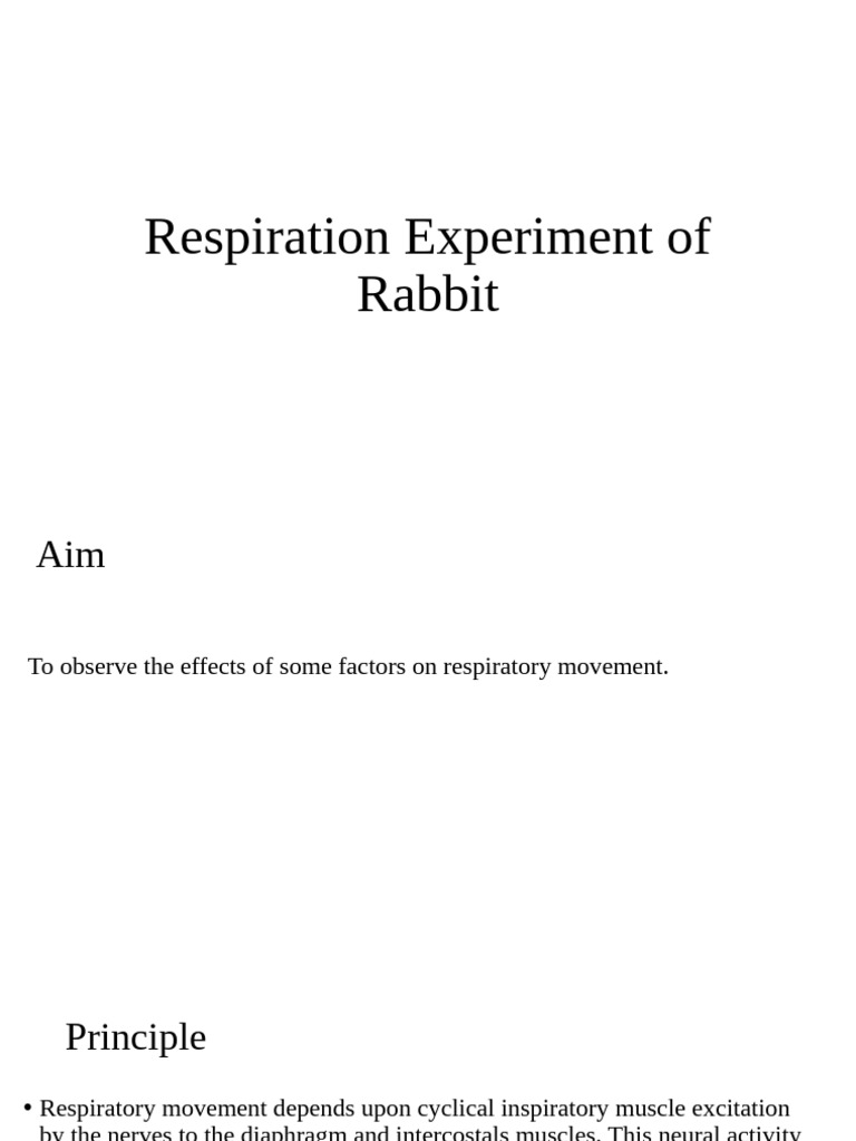 04 Respiration Experiment of Rabbit | PDF | Respiratory System | Physiology