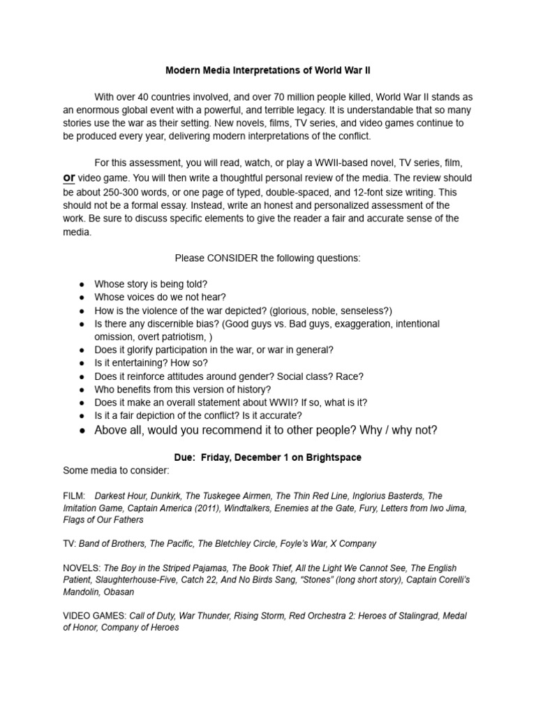 Media Interpretations of World War II | PDF | Human Communication