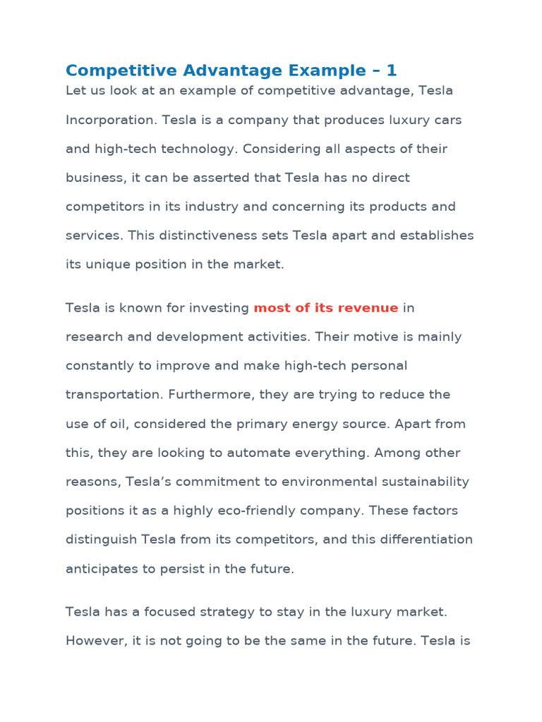 Examples of Competitive Advantage | PDF | Competitive Advantage | Apple ...