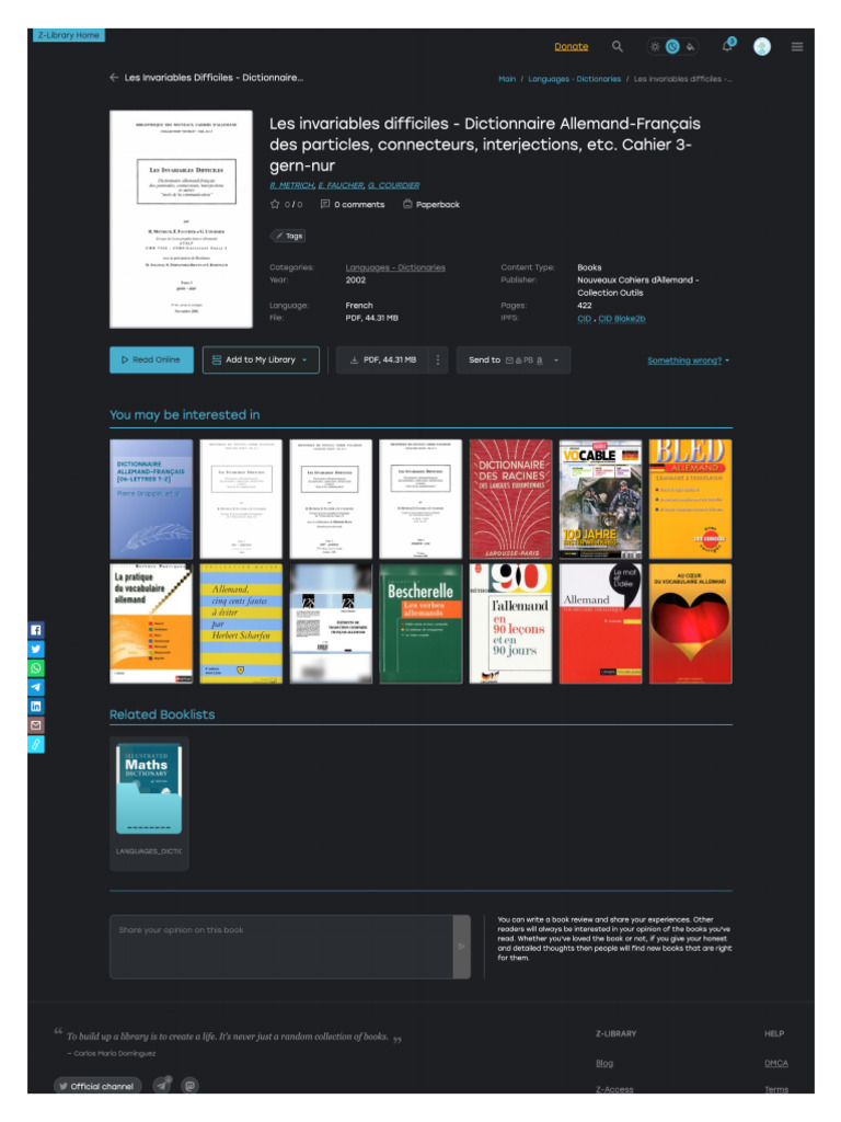 Screencapture 1lib SK Book 2882370 3b0356 Les Invariables Difficiles ...