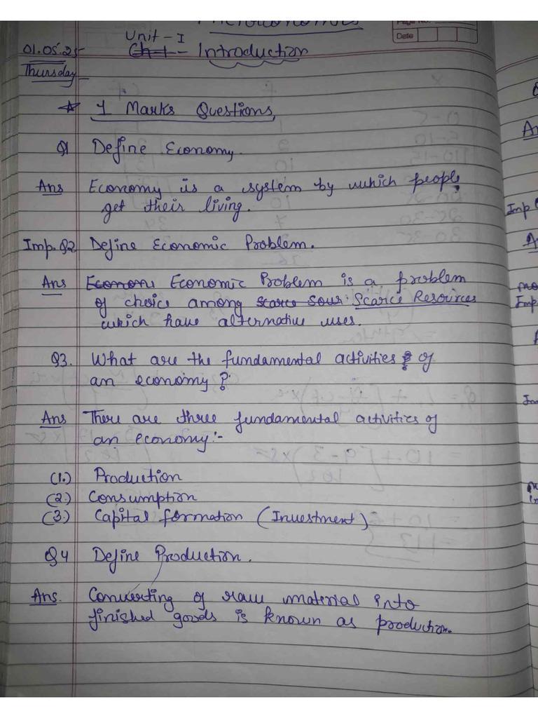 Microeconomics Chapter 1 Introduction | PDF