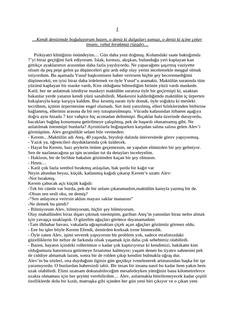 1 Kendi Denizimde Boğuluyorum Bazen, o Deniz Ki Dalgaları Sonsuz, o ...