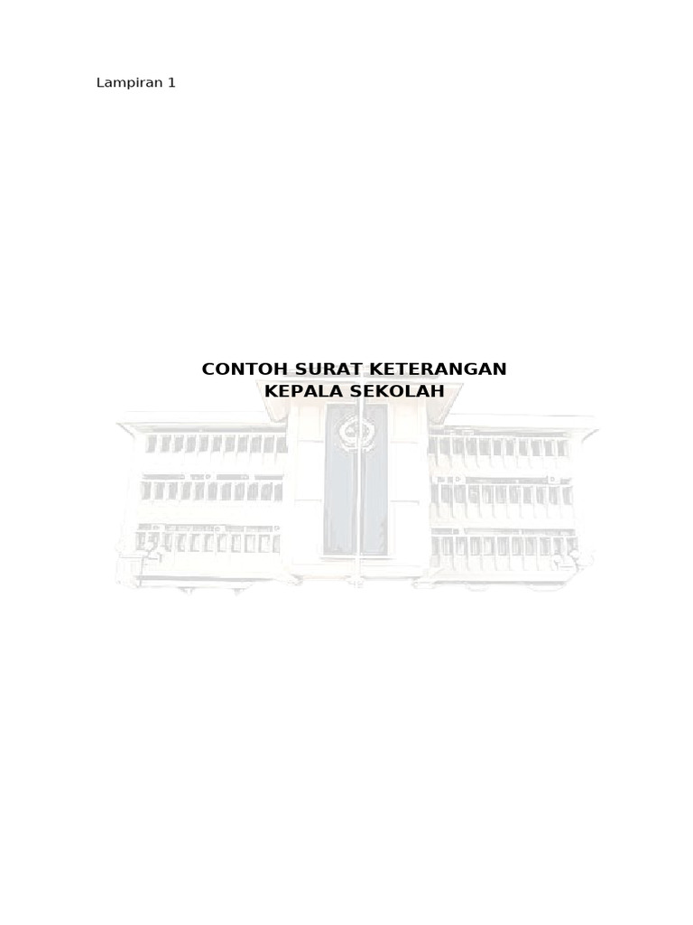 Lampiran Contoh Form Suket Kepsek | PDF