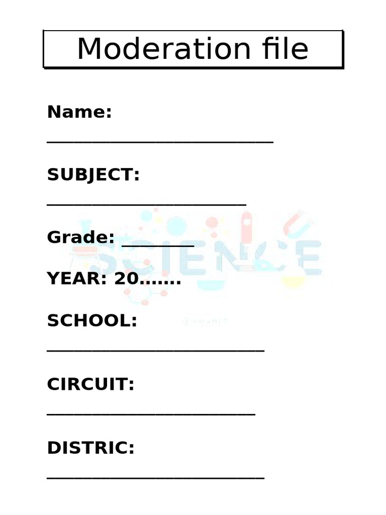 Moderation File GRADE 11 1 | PDF