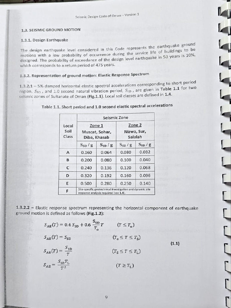 Peak Ground Acceleration (PGA) Data | PDF