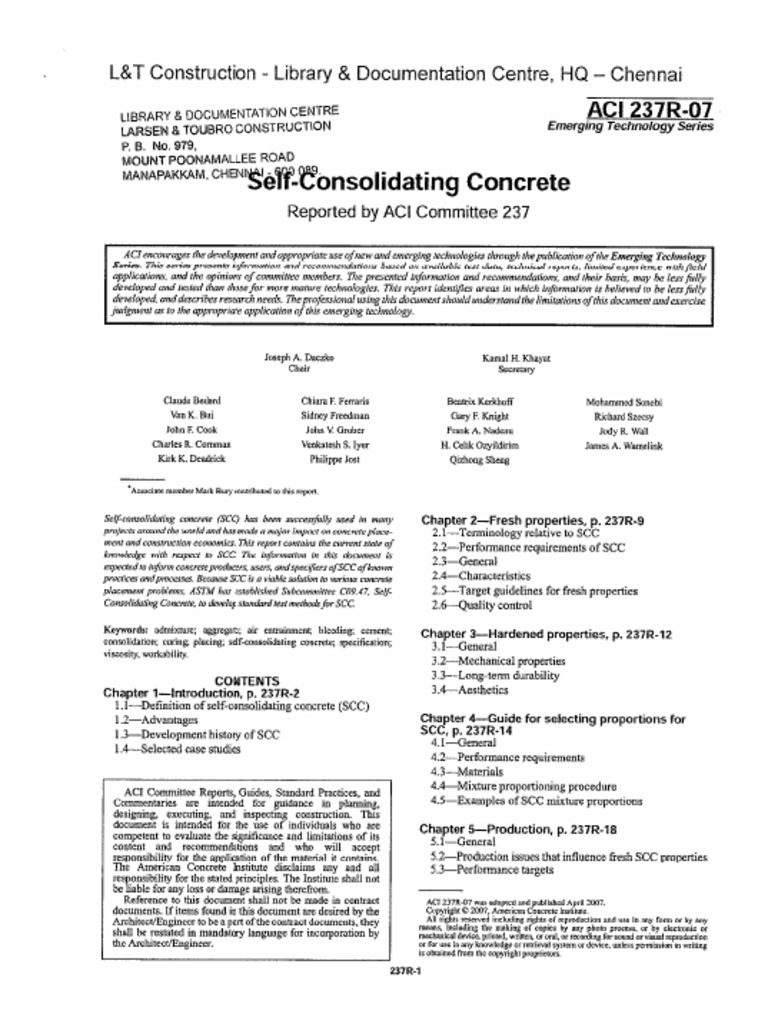 Aci 237R - 07 | PDF