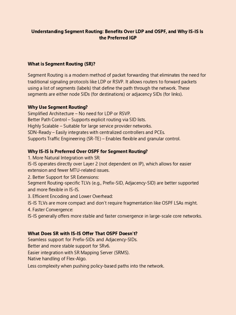 Basics of SRV6 | PDF | Routing | Networking