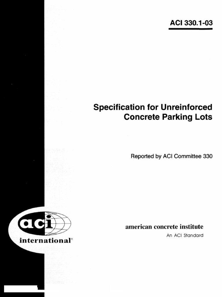 Aci 330.1 - 2003 | PDF | Concrete | Reinforced Concrete