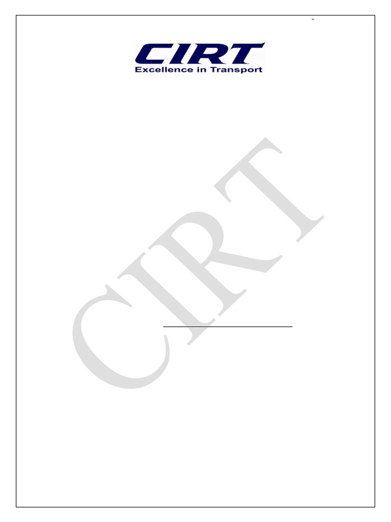 Central Institute of Road Transport Tender Document: Technical Bid ...