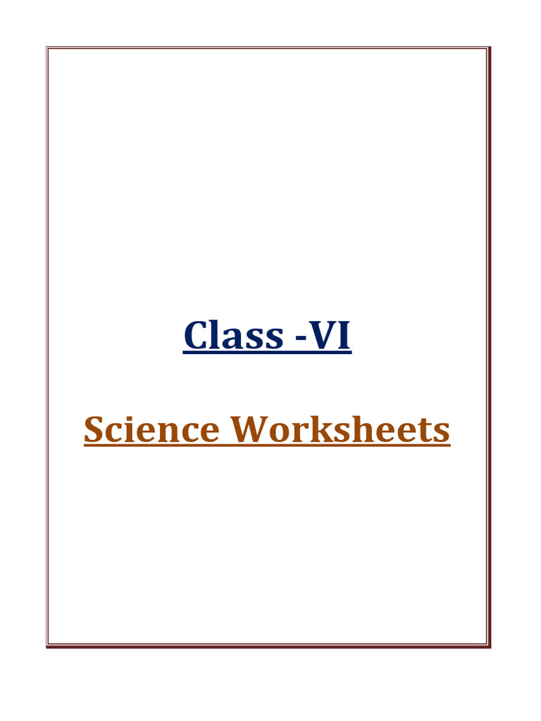 6 CBSE Science Worksheets | PDF | Foods | Atmosphere Of Earth