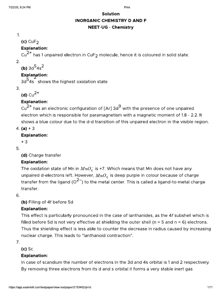 D and F Solution - AESHRIAL | PDF