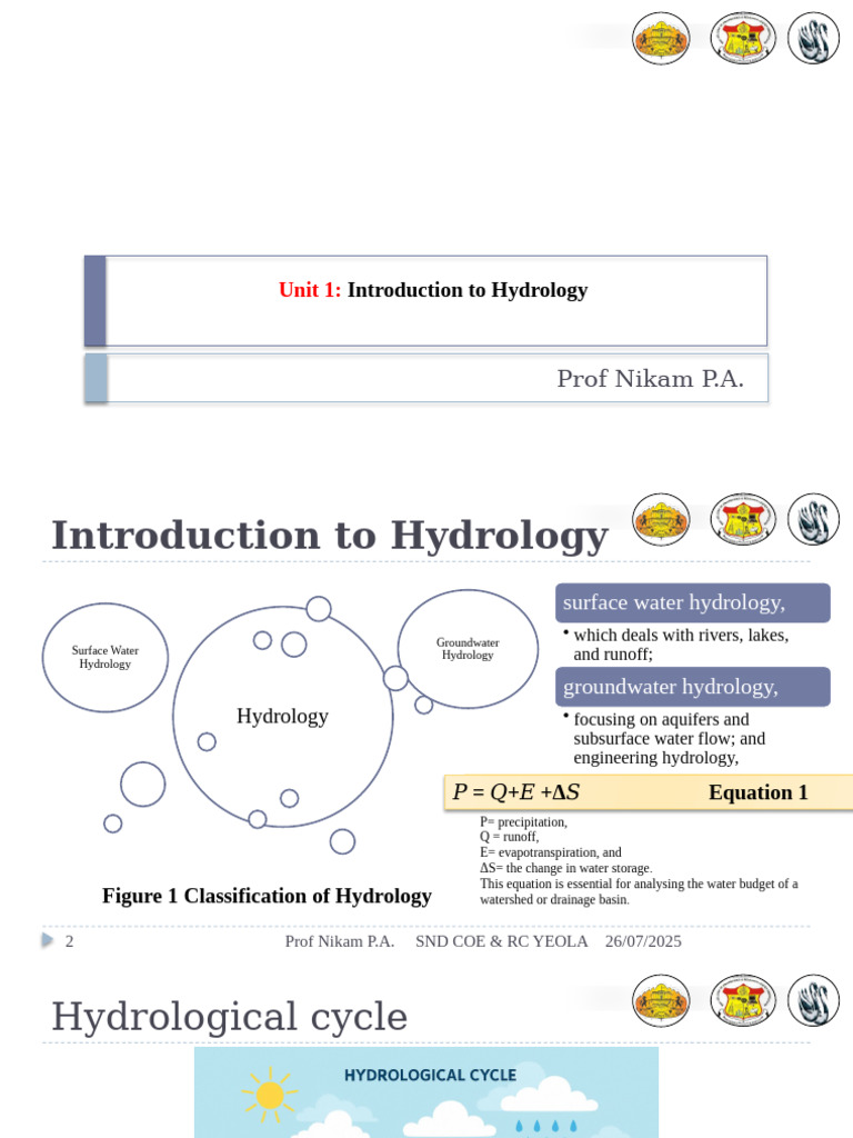 Introduction To Hydrology | PDF | Hydrology | Drainage Basin