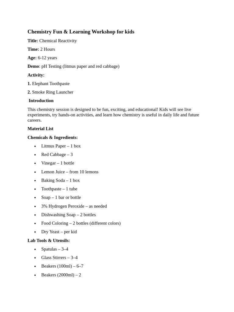 Chemistry Fun - Docxnew | PDF