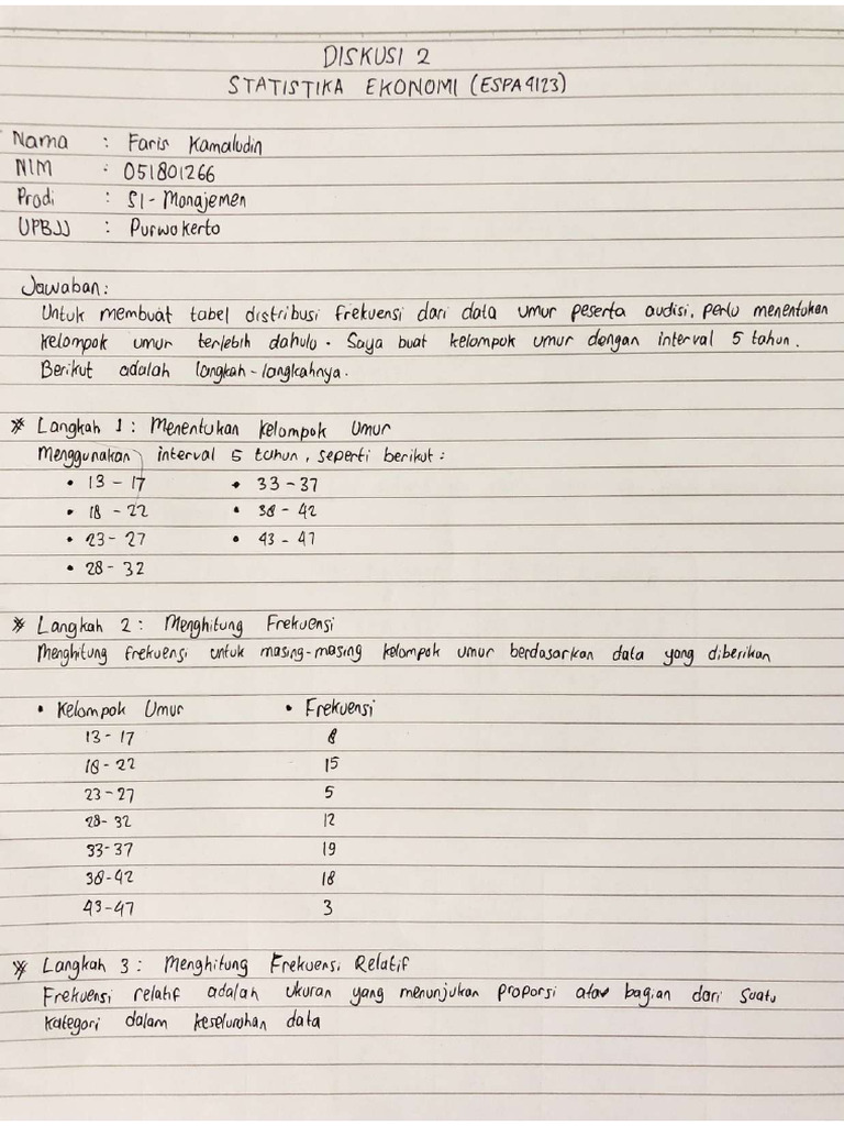 Diskusi 2 Statistika | PDF