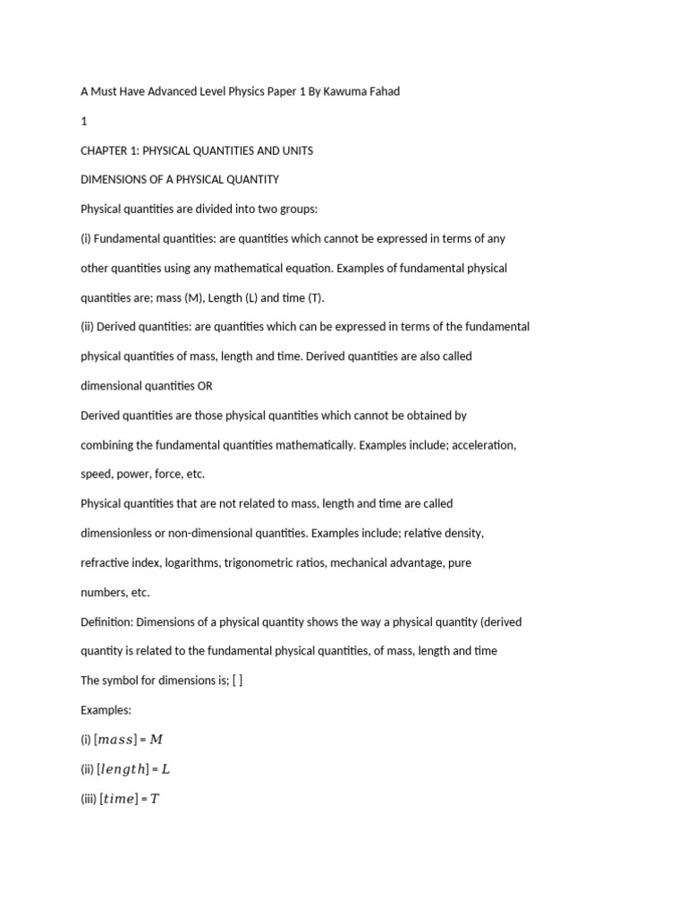 Physics Notes PDF | PDF | Acceleration | Force