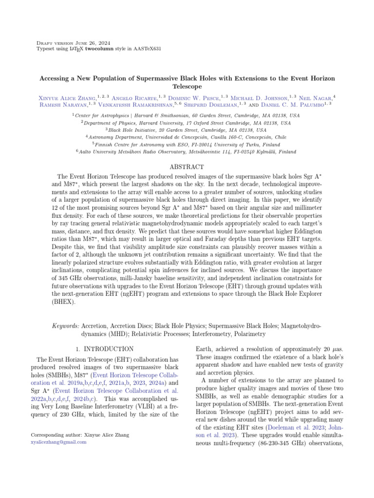 Accessing A New Population of Supermassive Black Holes With Extensions ...