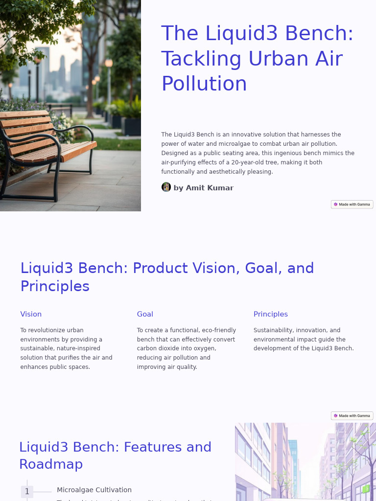The Liquid3 Bench Tackling Urban Air Pollution | PDF | Air Pollution ...