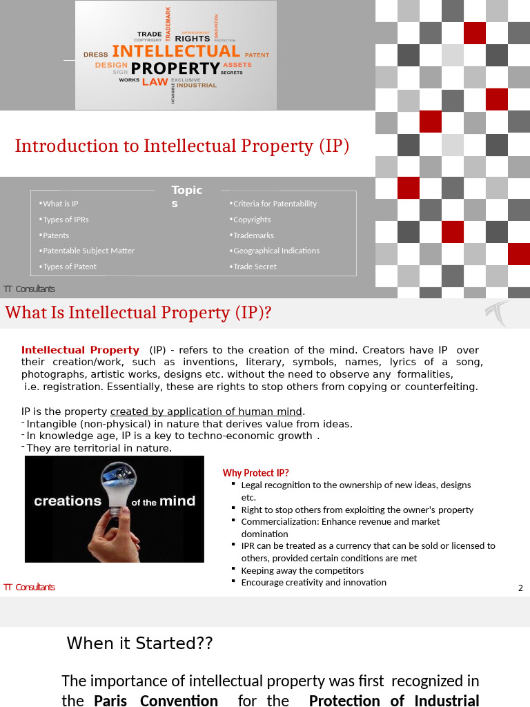 CHP 01 Introduction IP | PDF | Intellectual Property | Trademark Distinctiveness