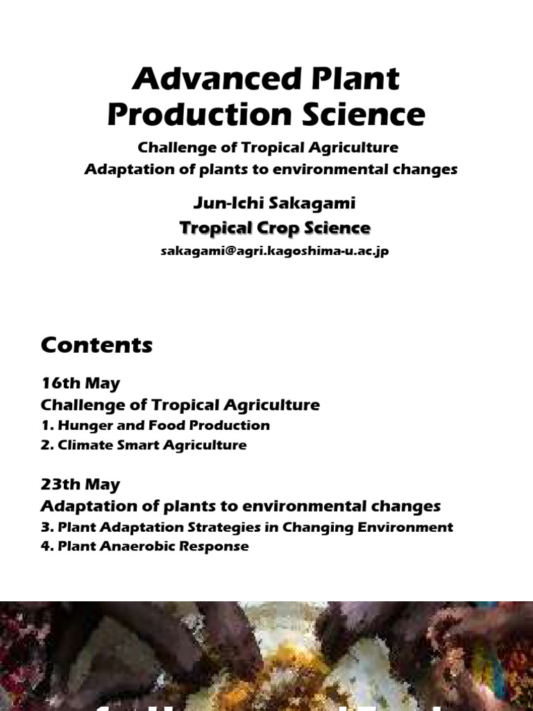 Advanced Plant Production Science 2025 Sakagami-1 | PDF | Agriculture ...
