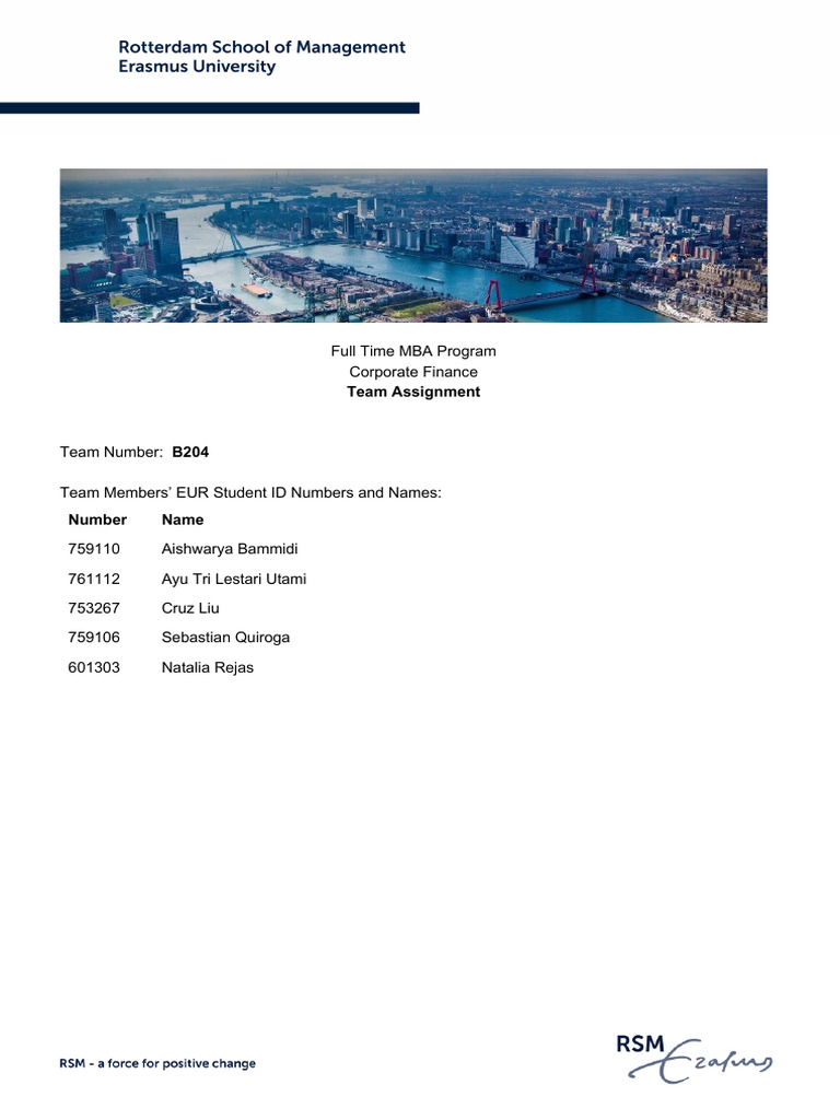 CF Group Assignment 1-5 | PDF | Expense | Leverage (Finance)