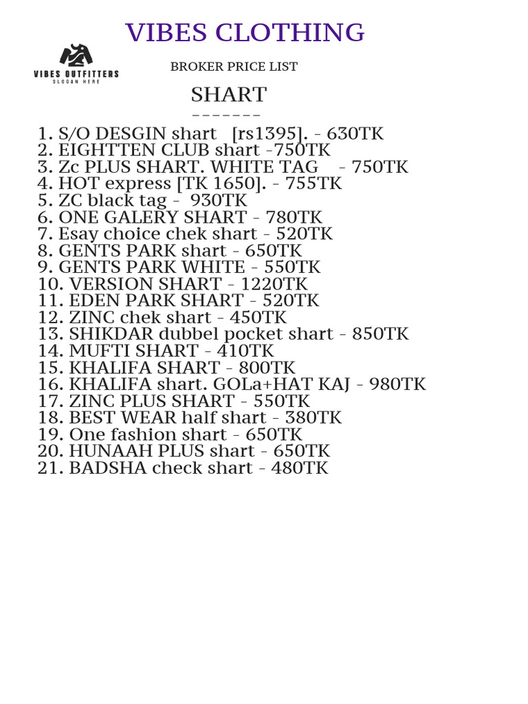 Shart Price | PDF
