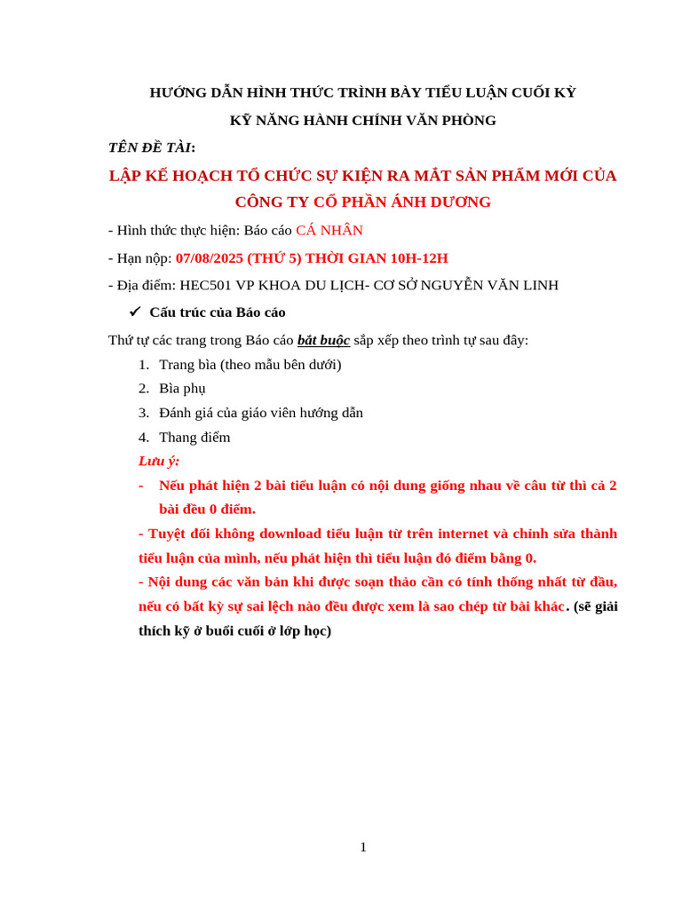 HD Tieu Luan Cuoi Ky - HCVP - Hk3 24-25 St3 | PDF