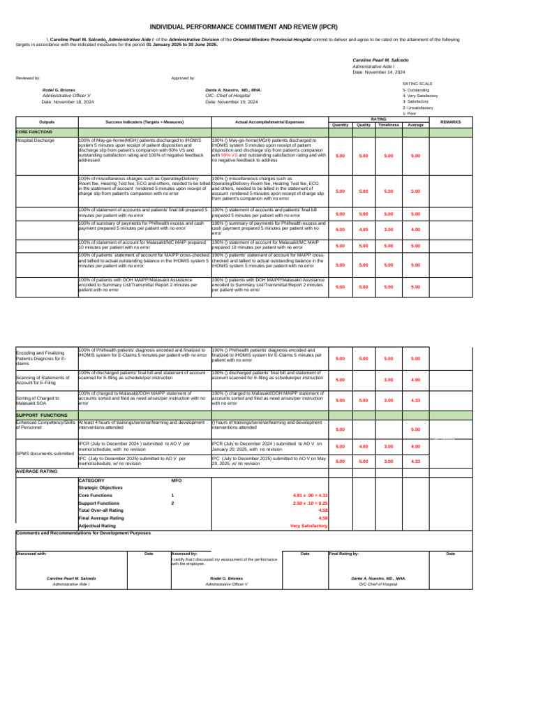 IPCR Billing Jan To June 2025 | PDF | Receipt | Fee