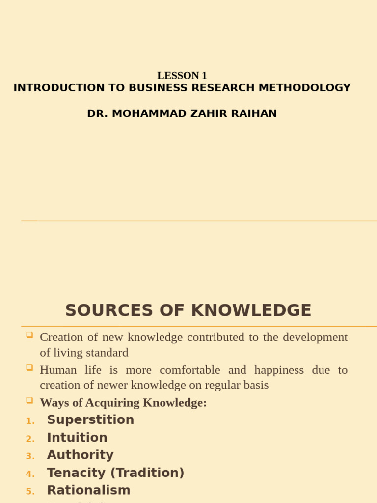 Chapter-1 Introduction To Research Methodology CU | PDF | Methodology ...