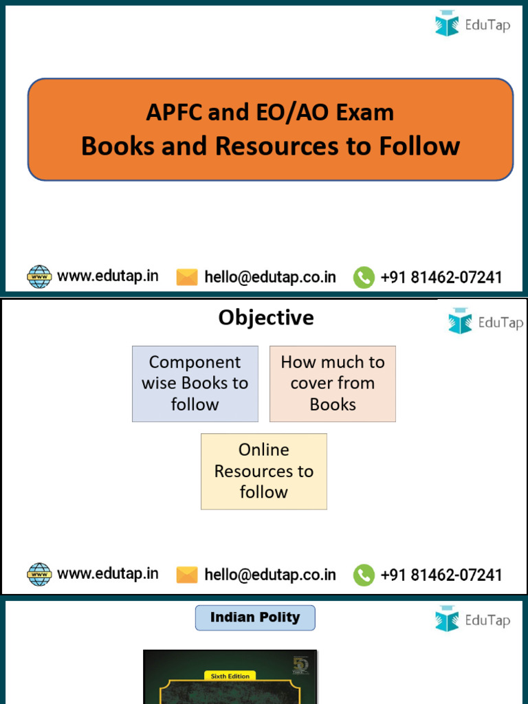 Books and Online Sources For APFC and EO Exam Lyst1738212145558 | PDF