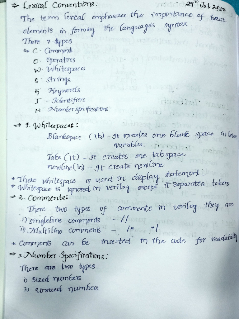 Verilog Lexical Conventions | PDF