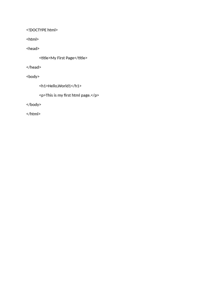 My First HTML Page | PDF