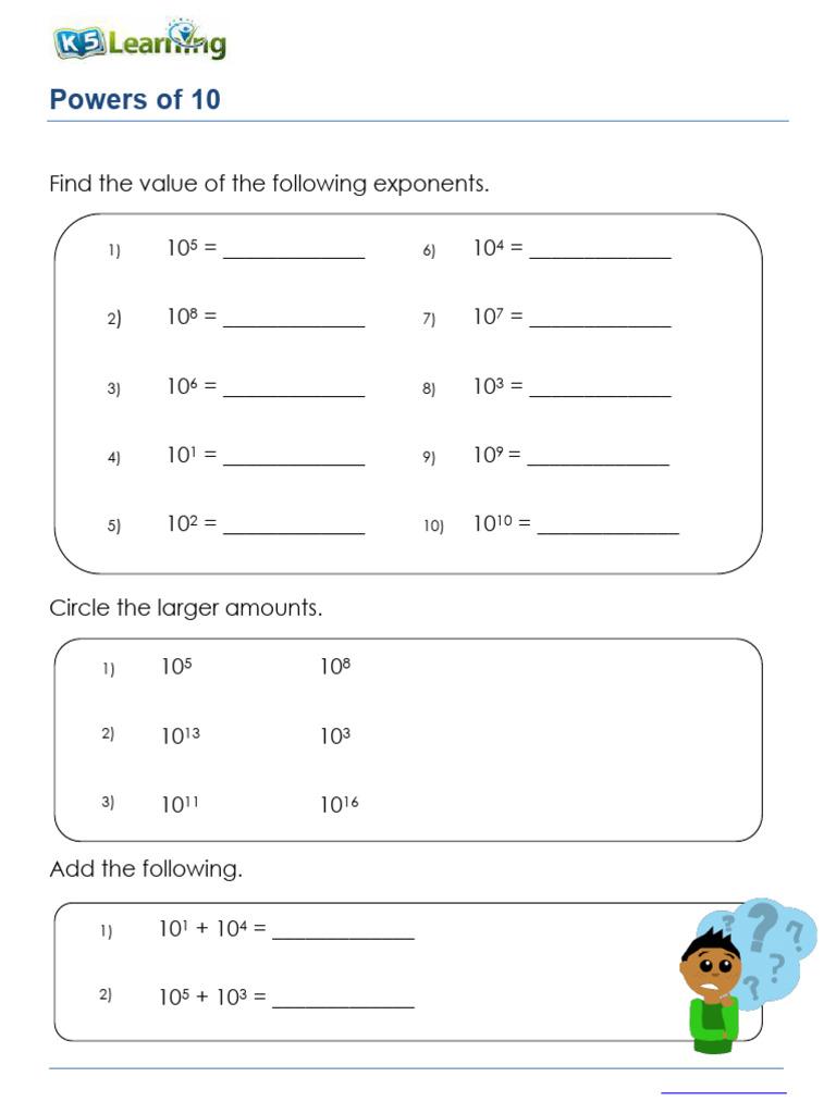 Grade 5 Powers of Ten A 2 | PDF