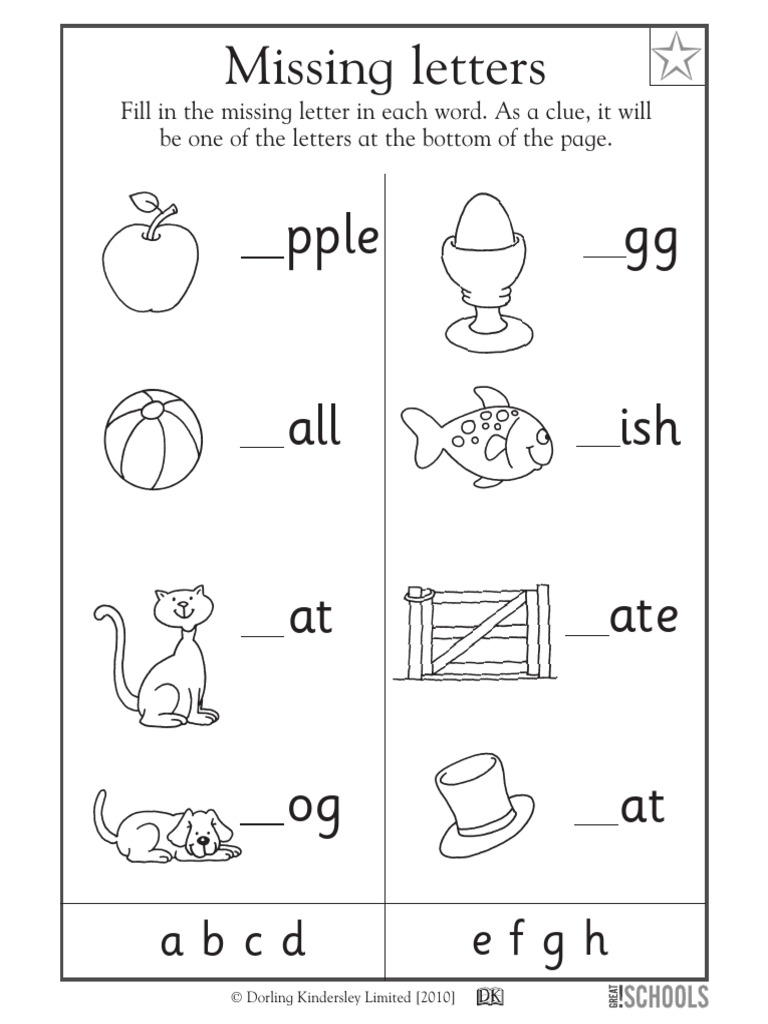 ABC Missing Letters 1 | PDF