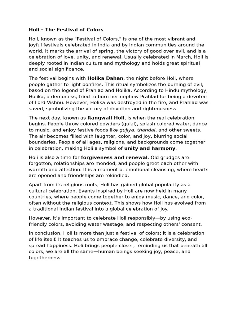 Holi | PDF