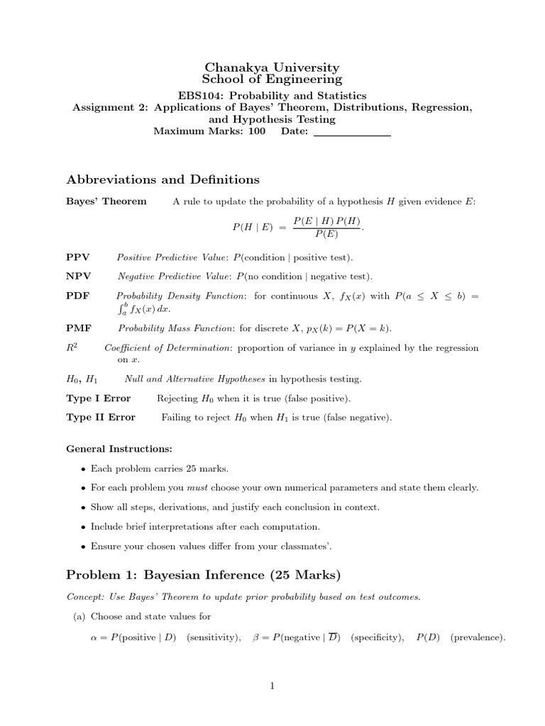 Probability and Statistics | PDF | Type I And Type Ii Errors | Statistics