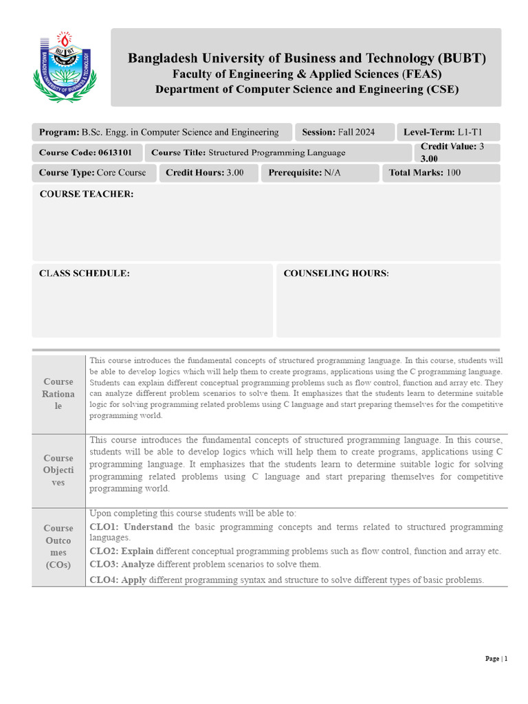 CSE 101: Intro to C Programming | PDF | Pointer (Computer Programming ...