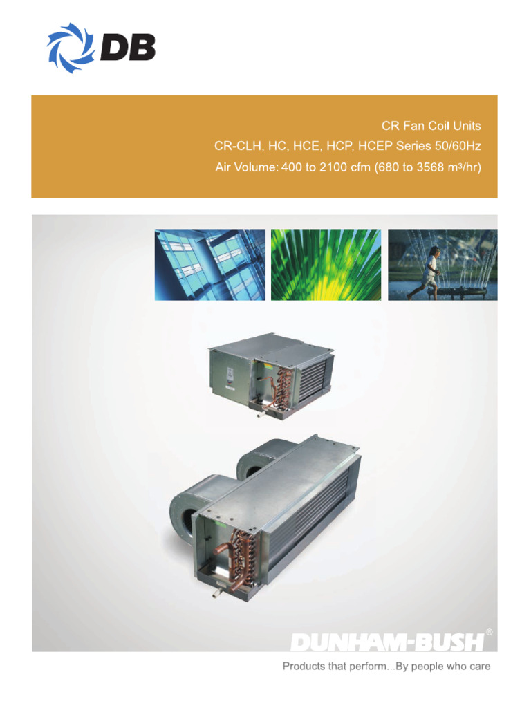 Ducted Type FCU Catalogue - Dunham-Bush | PDF | Thermostat | Duct (Flow)