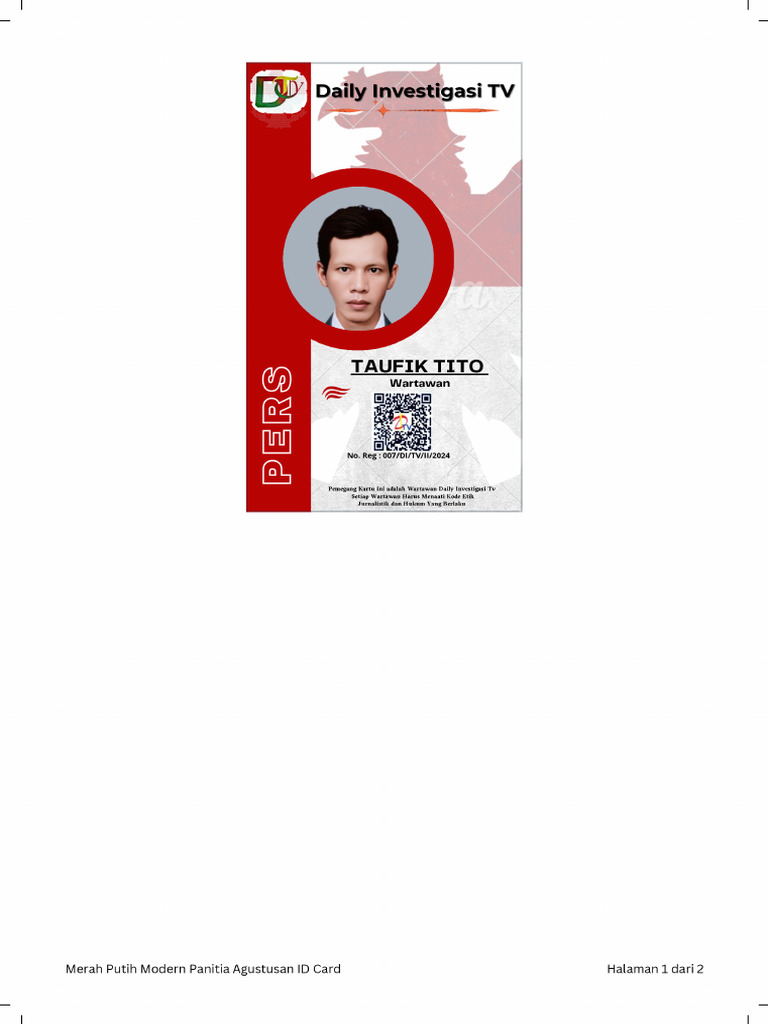 Merah Putih Modern Panitia Agustusan ID Card - 20250314 - 024158 - 0000 ...