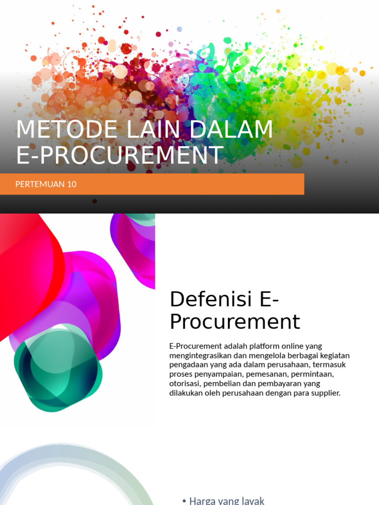 E-Bisnis 10 - Metode Lain Dalam E Procurement | PDF